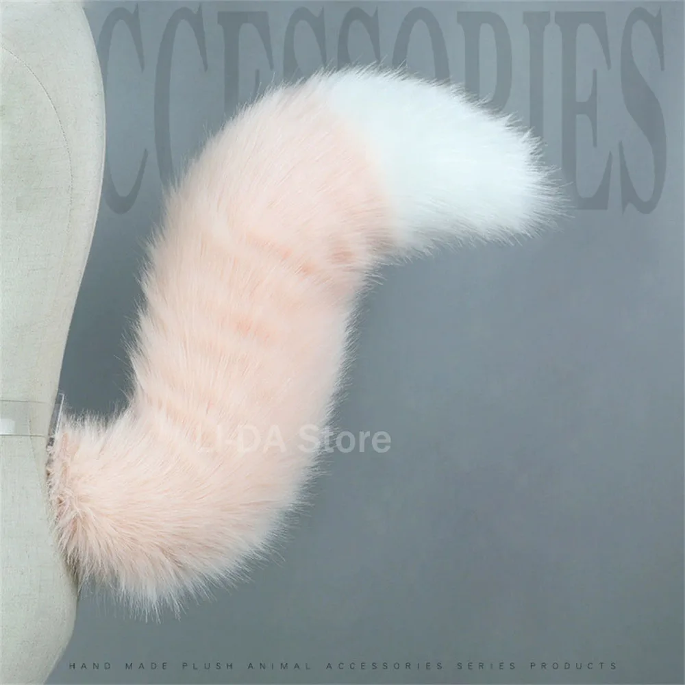 45/55/70CM Hand-made Plush Fox Tail Anime Role Play Kawaii Animal Tail ...