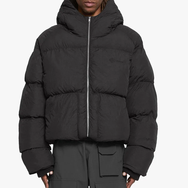 New-Black-RO-Style-Head-Hooded-Puffer-Jackets-For-Men-Women-Loose ...