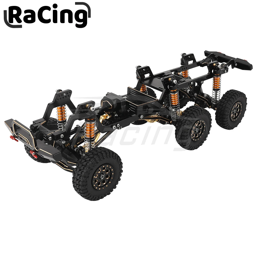 Brass-Aluminum-Metal-6x6-RC-Car-Chassis-Frame-with-Front-Middle-Rear ...