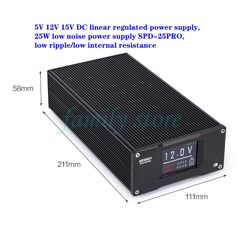25W low noise power supply SPD-25PRO, low ripple/low internal ...