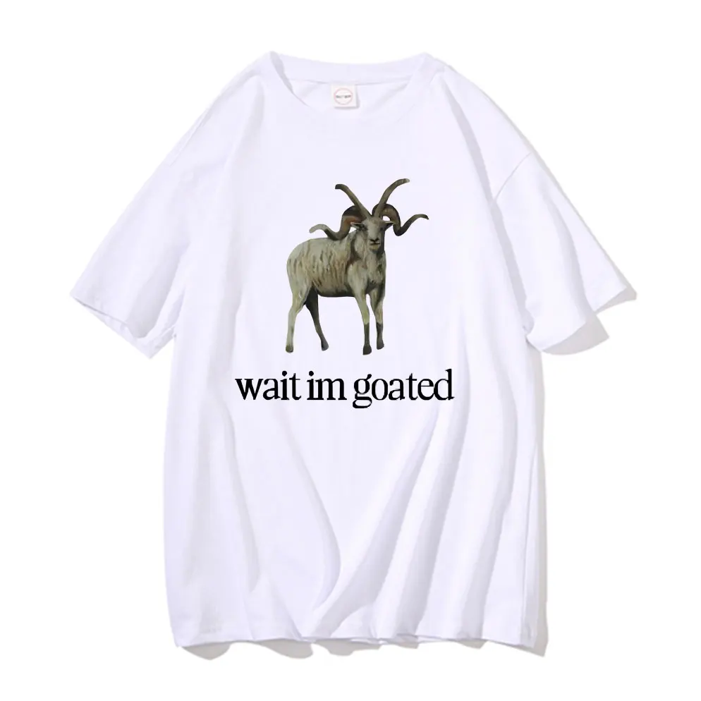 Singer-Alex-G-Wait-Im-Goated-Graphic-T-shirt-Funny-Goat-Meme-Print ...