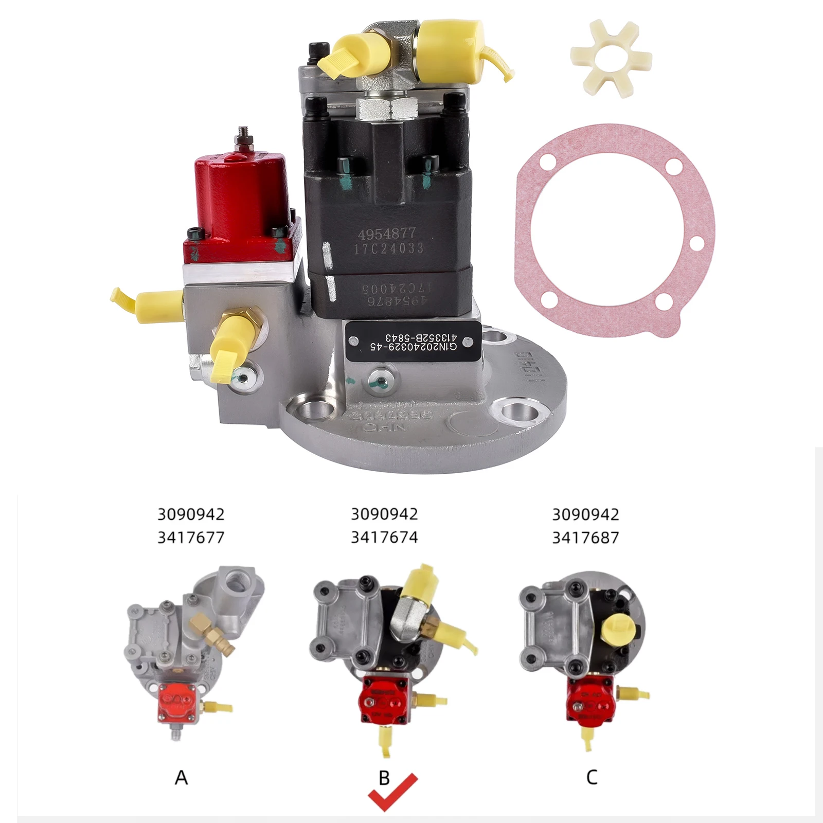 AP02 Fuel Pump for Cummins Engine N14 M11 QSM11 ISM11 Diesel 3090942 ...