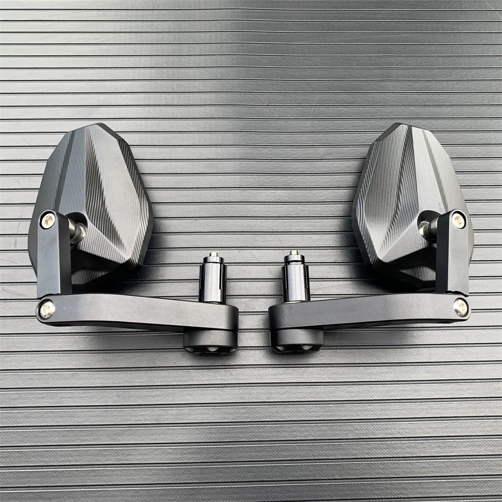 Motorcycle Handlebar Mirror 7/8'' 22mm Bar End Mirror Rearview Mirror ...