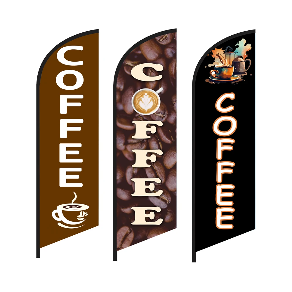 Coffee Feather Flag Only For Businesses Cafe Store Advertising Signs ...
