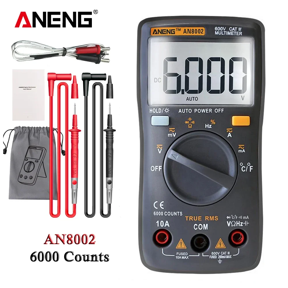 ANENG-AN8002-Digital-Multimeter-6000-Counts-AV-DC-Ammeter-Voltage ...