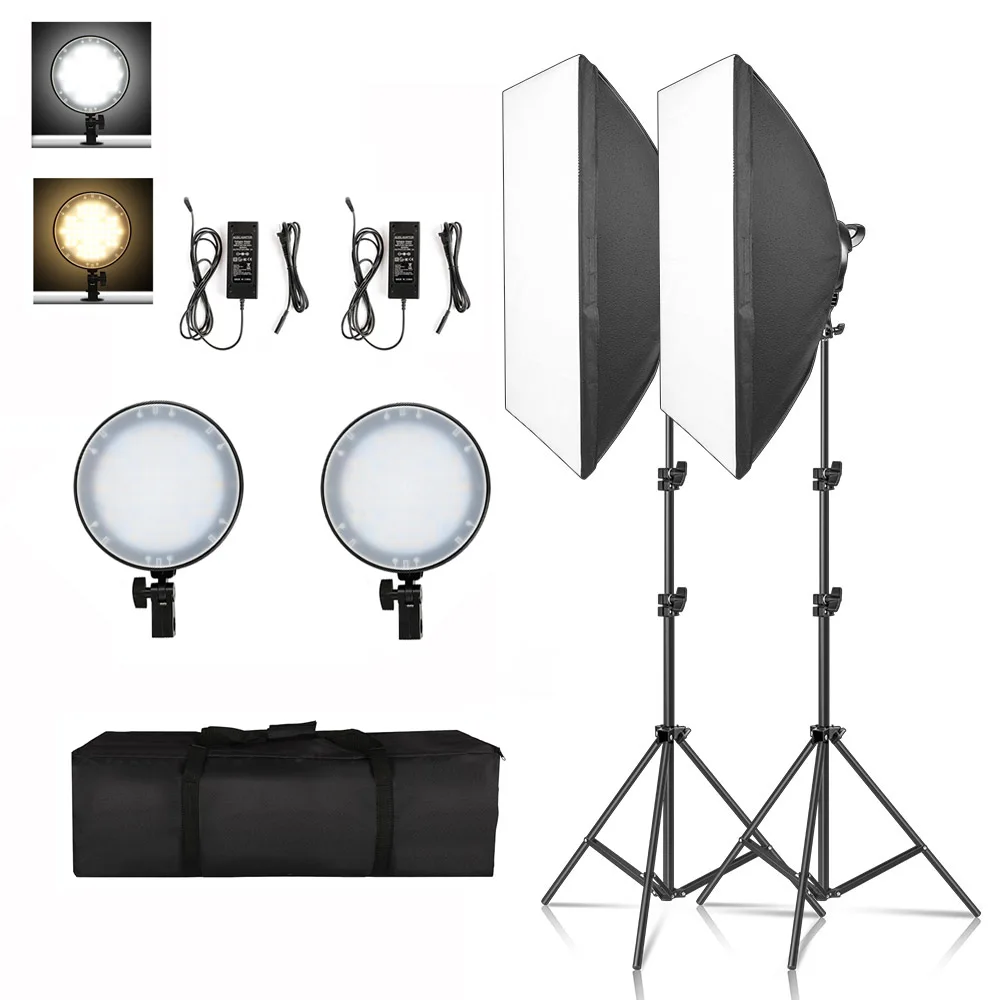 2-Color-Free-Adjustable-LED-Softbox-Lighting-Kit-45W-Continuous-Light ...