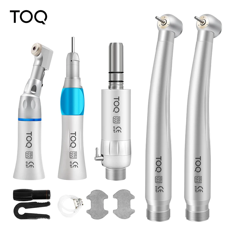 Dental High Speed Turbine&Low Speed Contra Angle Straight Handpiece Kit ...