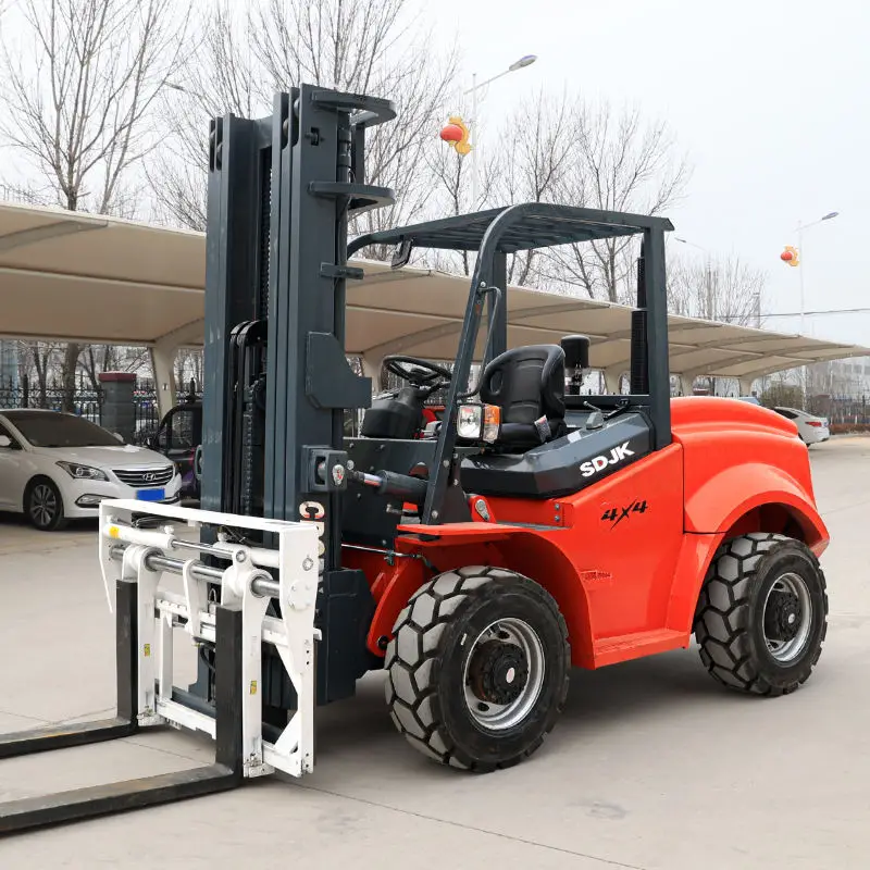 Hot Hydraulic 4x4 drive forklift off road four wheel drive all terrain forklift Applicable ...