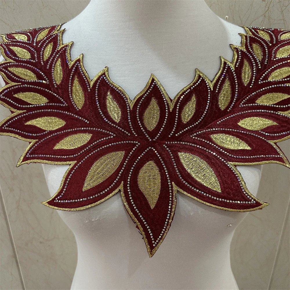 Hot-Selling-Embroidered-Flowers-Patches-with-Rhinestone-Iron-on-Sew-on ...