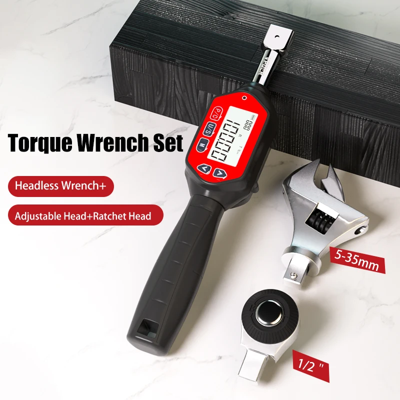 Calibrated Adjustable 3-100 Nm Digital Torque Wrench with 1/2'' Ratchet ...
