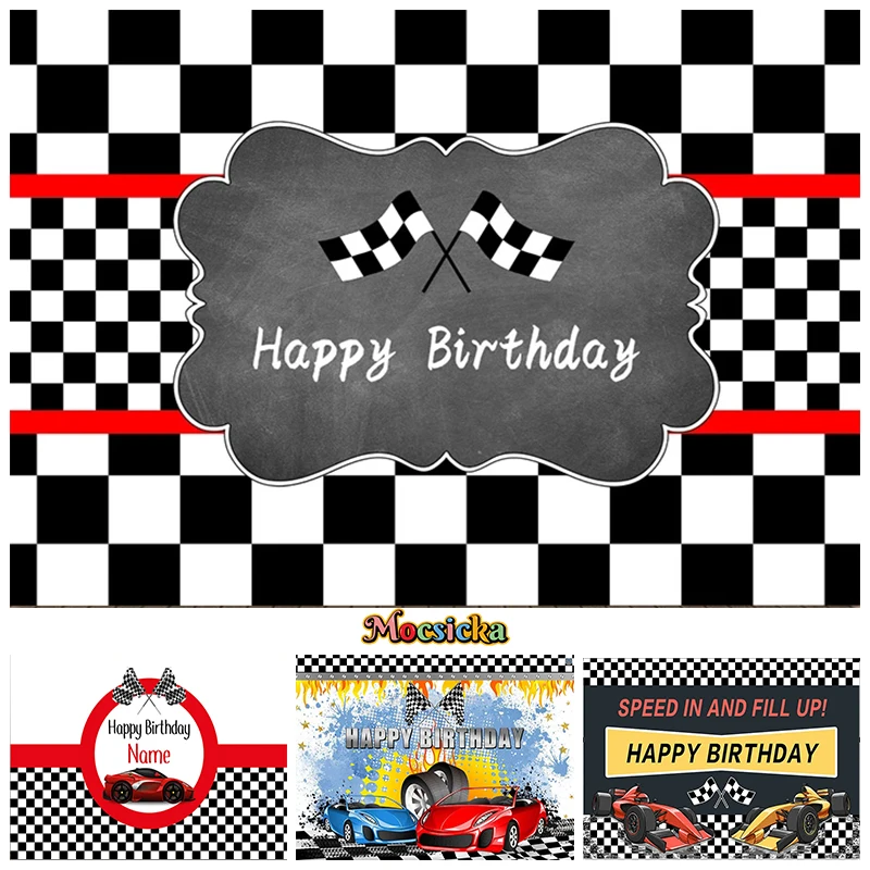 Racing-Birthday-Photography-Backdrop-Race-Car-Happy-Birthday-Boy-Custom ...