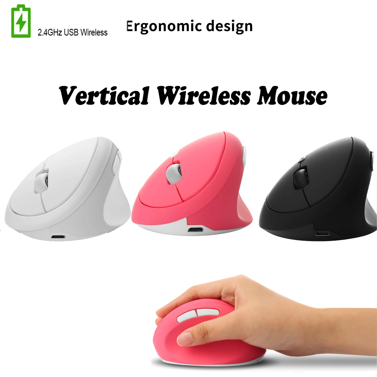 Wireless-Vertical-Mouse-Rechargeable-Ergonomic-USB-1600DPI-Office-Mice ...
