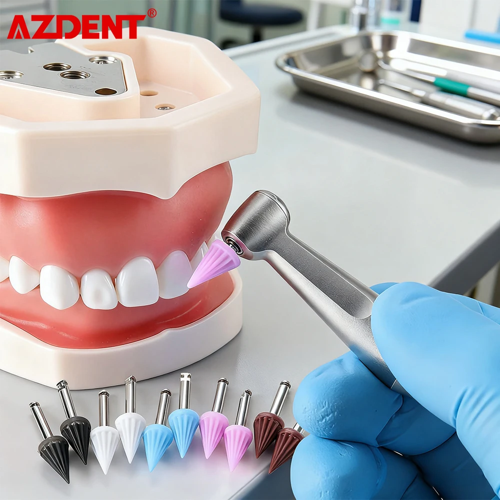 AZDENT 10pcs/Pack Dental Silicone Rubber Tapered Polishing Prophy Cup ...