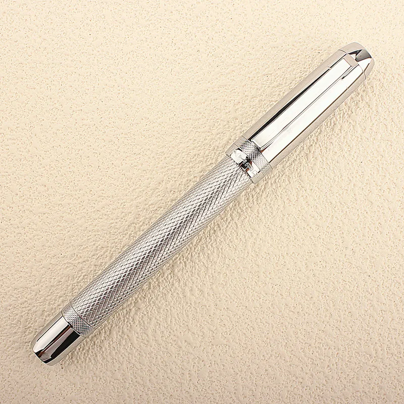 Jinhao-92-Silver-Metal-Fountain-Pen-Iridium-EF-F-Bent-Nib-with-Clip ...