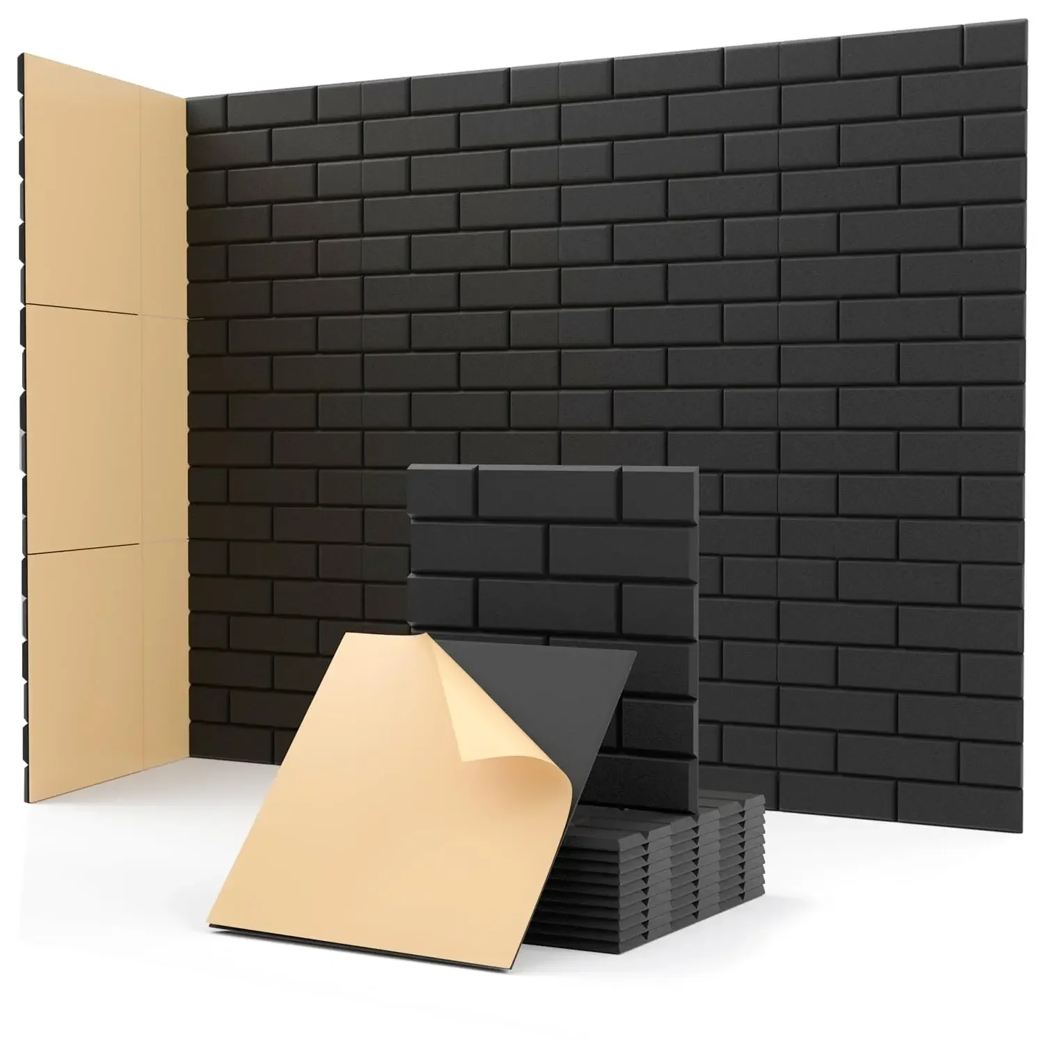 12Pack-300x300x9mm-Acoustic-Panels-Self-Adhesive-Sound-Proof-Brick ...