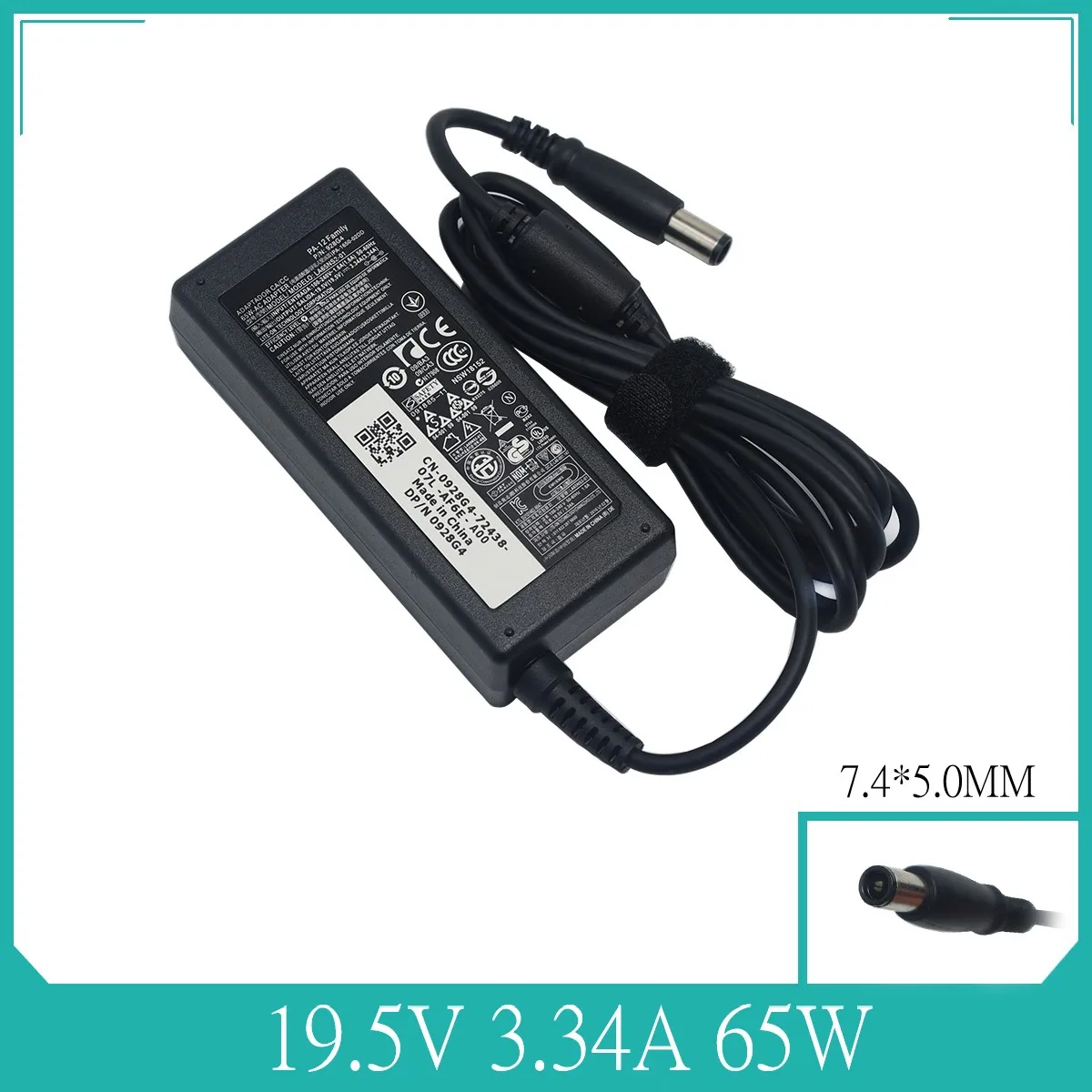 19.5V 3.34A 7.4*5.0mm 65W Laptop AC Power Adapter Charger for Dell ...