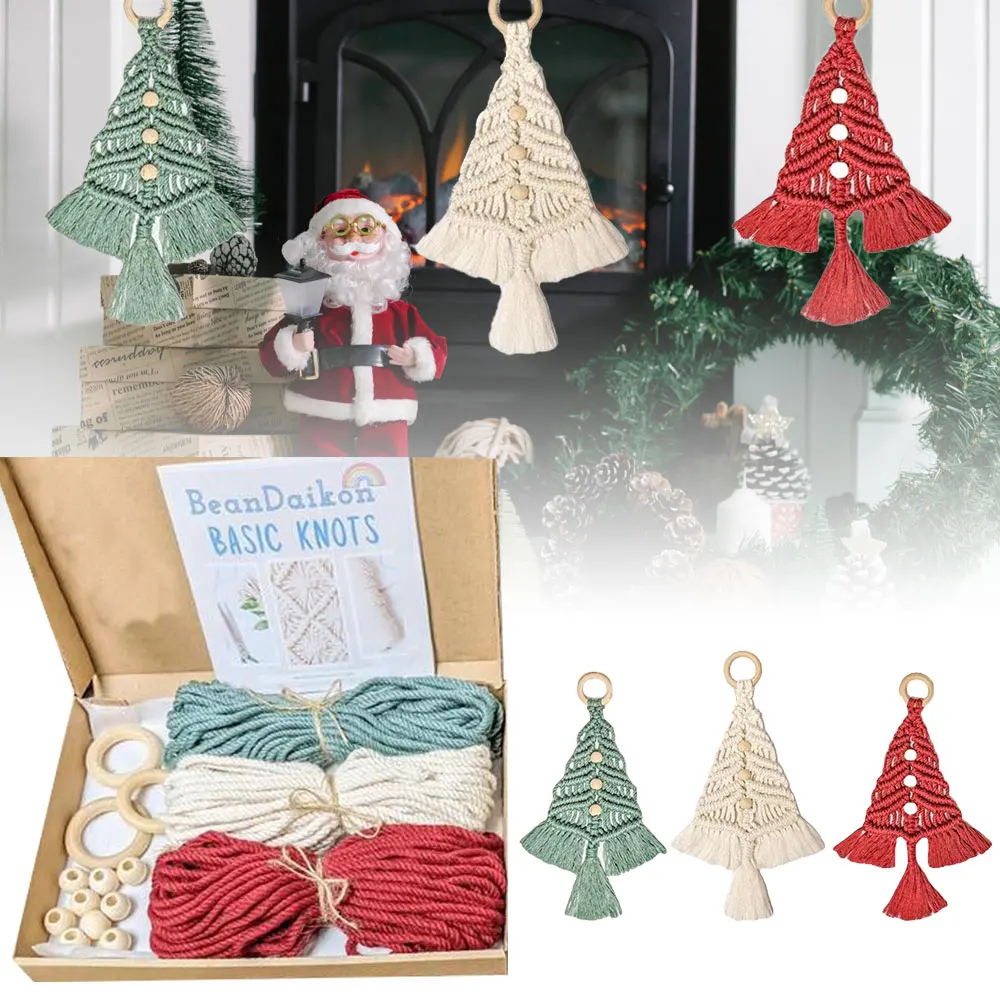Christmas-Tree-Diy-Kit-Woven-Macrame-Christmas-Trees-Diy-Kit-Wall ...