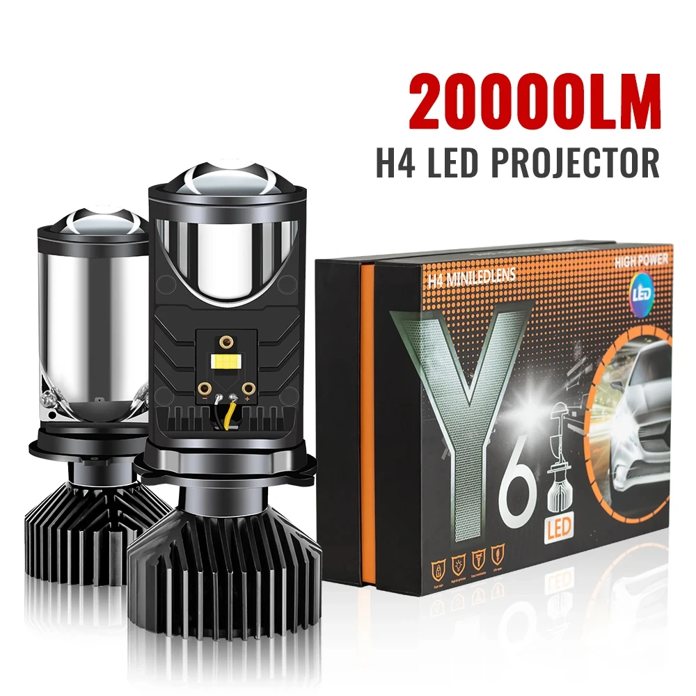 Y6-H4-LED-Projector-Headlight-Projector-Lens-With-Fan-Cooling-Headlamps ...