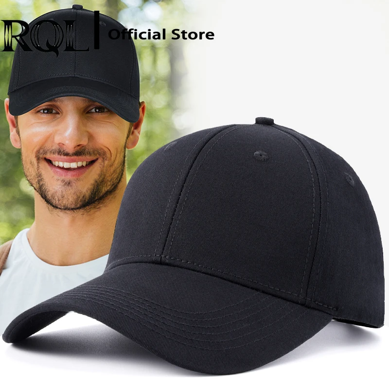 XXL-Big-Head-Baseball-Cap-For-Men-Extra-High-Crown-Solid-Combed-Twill ...