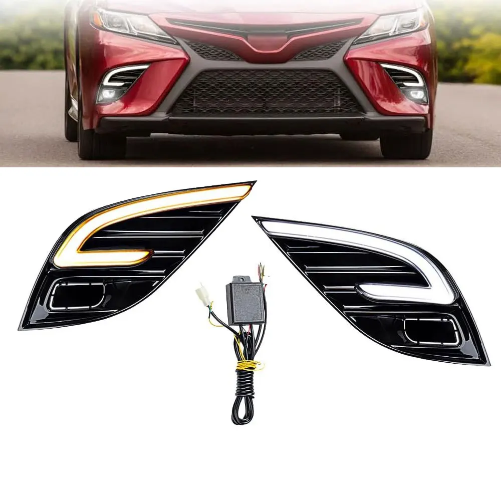 DRL For Toyota Camry SE XSE 2018 2019 2020 LED Fog Lamp Daytime Running ...
