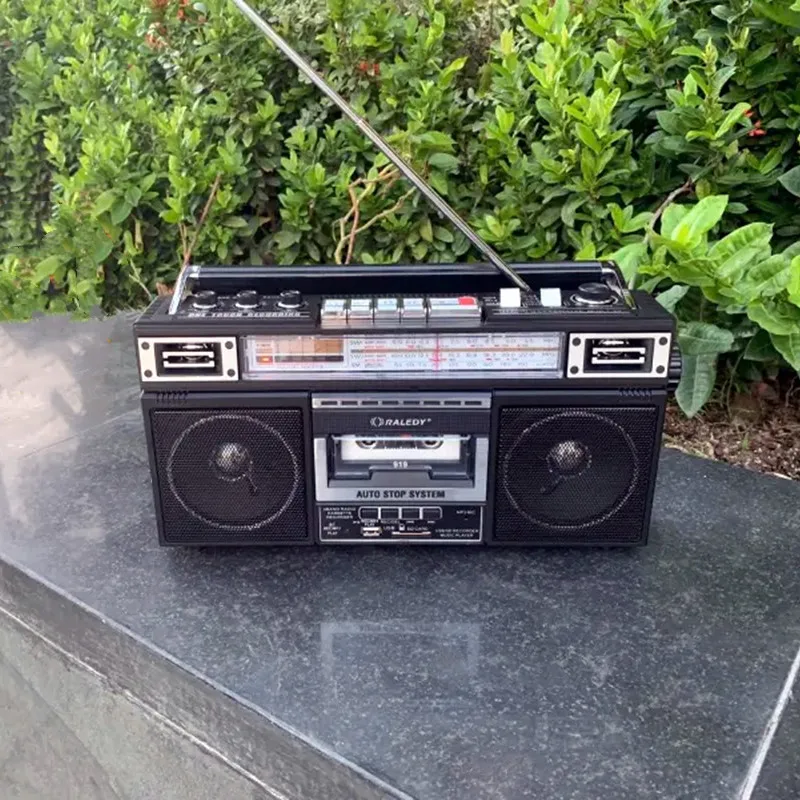 New Portable Surround Sound Home USB Disk TF Card FM Radio Vintage ...