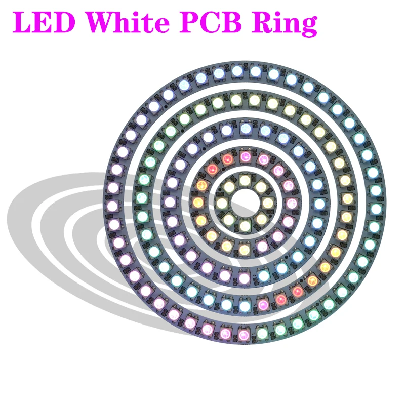 Ws2812b Led Ring Addressable 8 16 24 35 45 Pixel Modules Ws2812 Ic Rgb ...