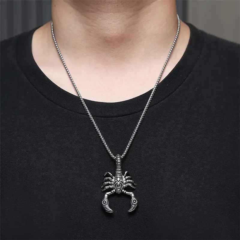 Scorpio Long Chain Pendant Necklace for Men Women Jewelry Gift ...