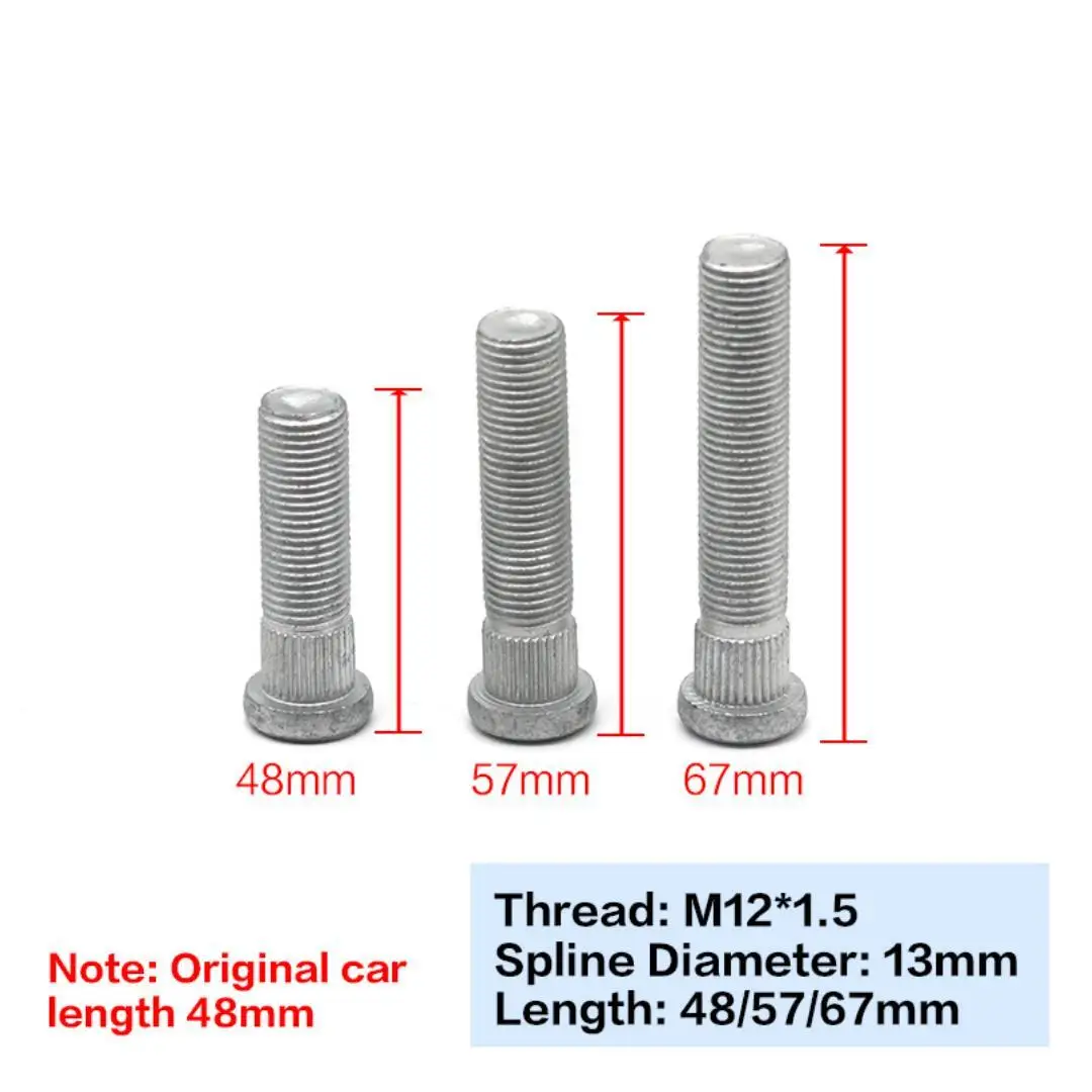 Grade-12-9-Spline-Diameter-13mm-Wheel-Hub-Spline-Bolt-Screw-M12x1-25 ...