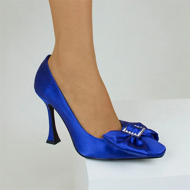 Spring-Summer-Elegant-Style-Women-Single-Shoes-Blue-Wedding-Party-Pumps ...