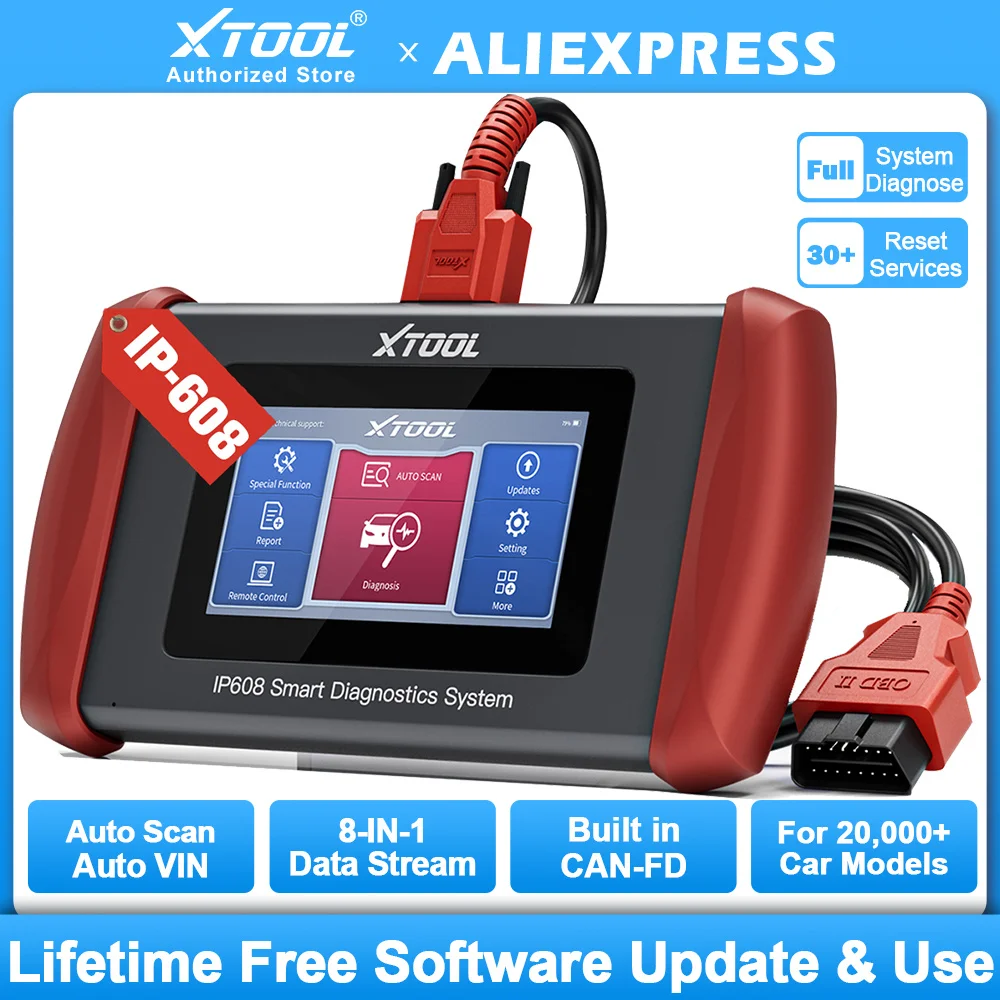 XTOOL-IP608-OBD2-Scanner-Full-System-ABS-Bleed-Coding-CAN-FD-Diagnosis ...