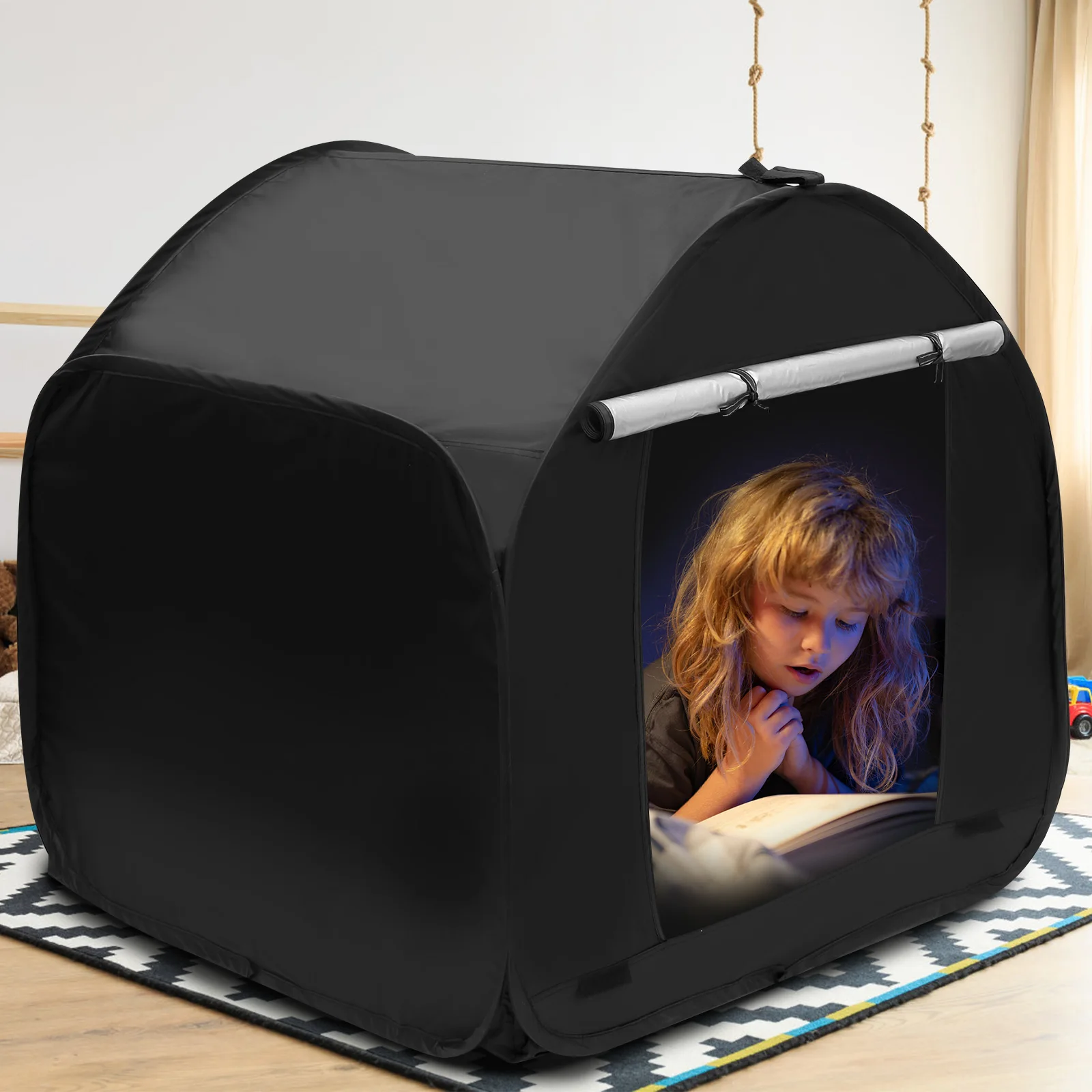 Sensory-Tent-Foldable-Pop-Up-Tent-Portable-Oxford-Fabric-Black-Out-Kids ...