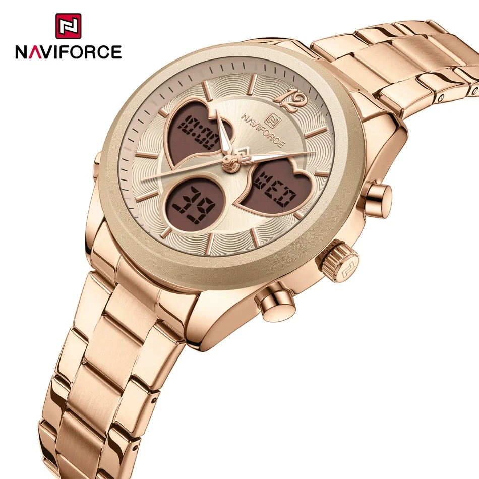 Reloj NAVIFORCE para Mujer, Diseño Único con Esfera en Forma de Corazón ...