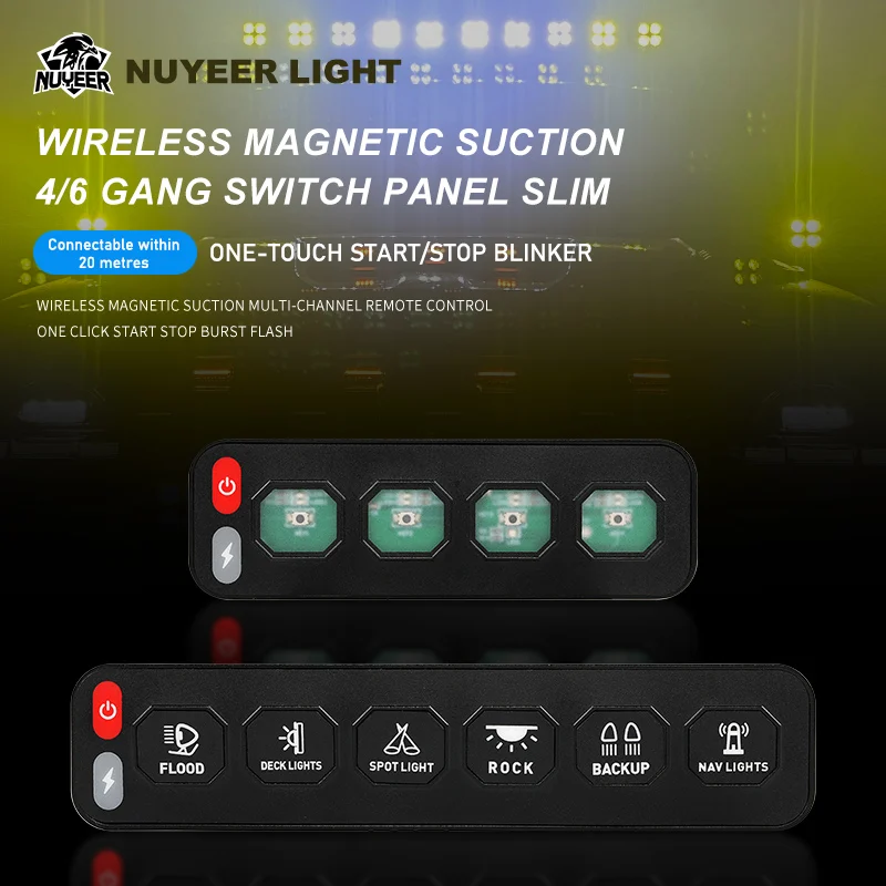 New-Wireless-4-6-Gang-Switch-Panel-Slim-LED-Car-light-Control-Circuit ...