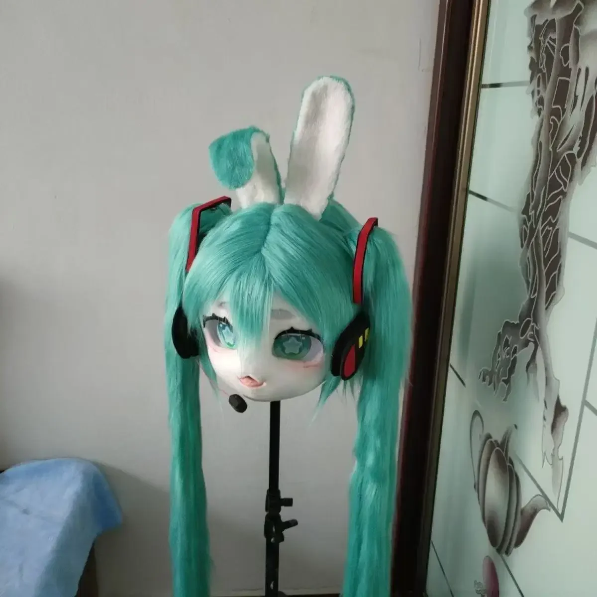 New Furry Hatsune Miku Cosplay Mask Kigurumi Head Base Costume Doll ...