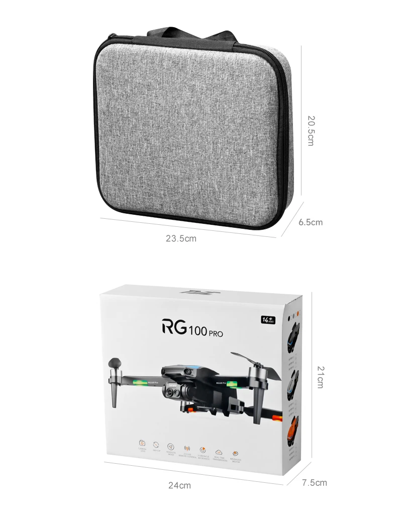 Orange 4K 3B-Drone RG100 Pro avec Évitement'Obstacles à Trois Faces ...