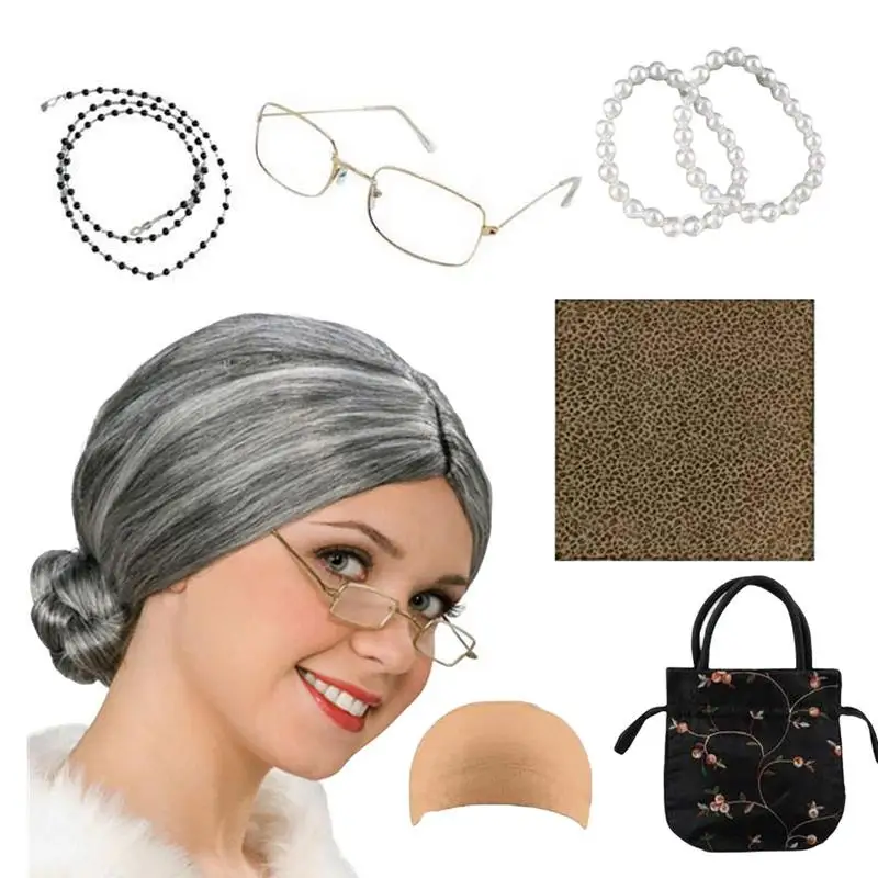 Old-Lady-Costume-Set-Funny-Grandma-Costume-Fancy-Granny-Costume-Set ...