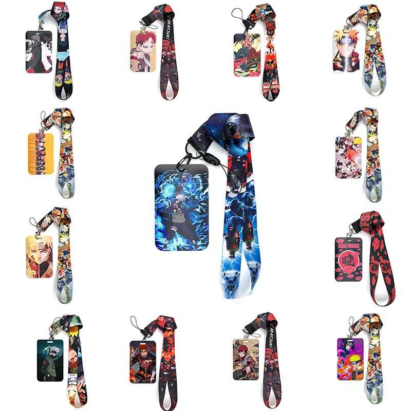 Credential-Holder-Keychains-Neck-Ropes-ID-Card-Holder-Cartoon-Anime-Key ...