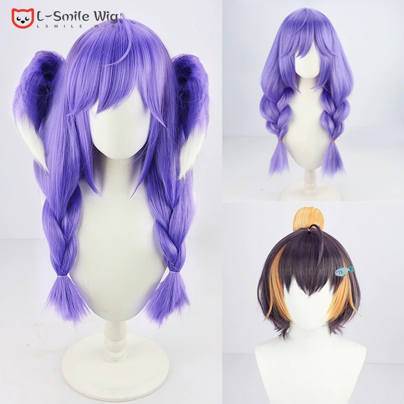 Vtuber Obsydia Girl Idol Selen Tatsuki Petra Gurin Cosplay Wig Costume Heat Resistant Synthetic ...