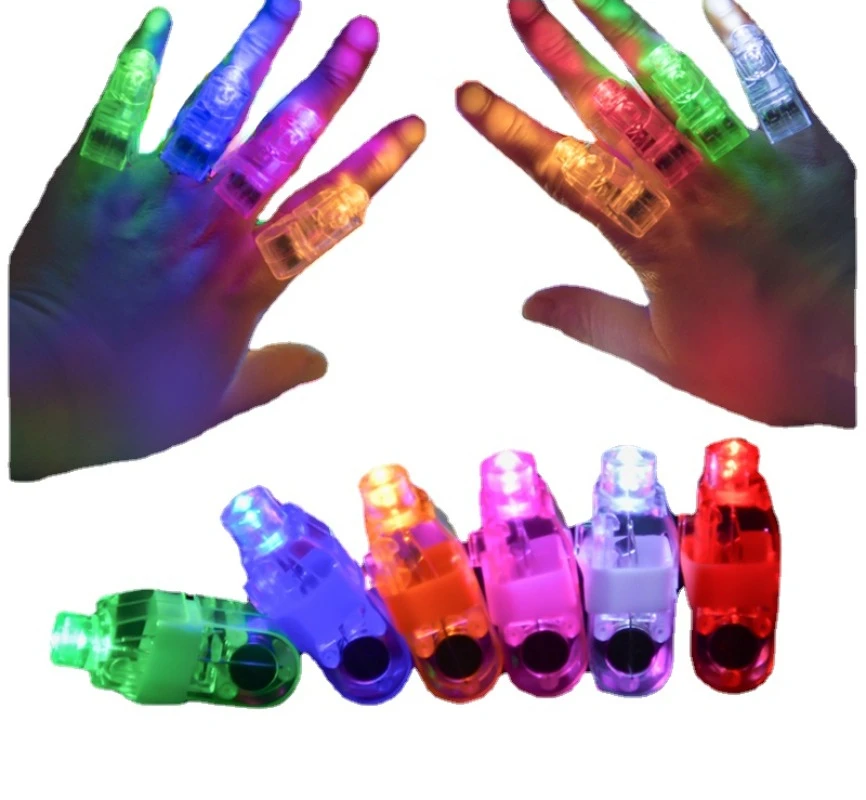 30-60-120-200-300-Pieces-LED-Finger-Lights-6-Color-Finger-Flashlights ...