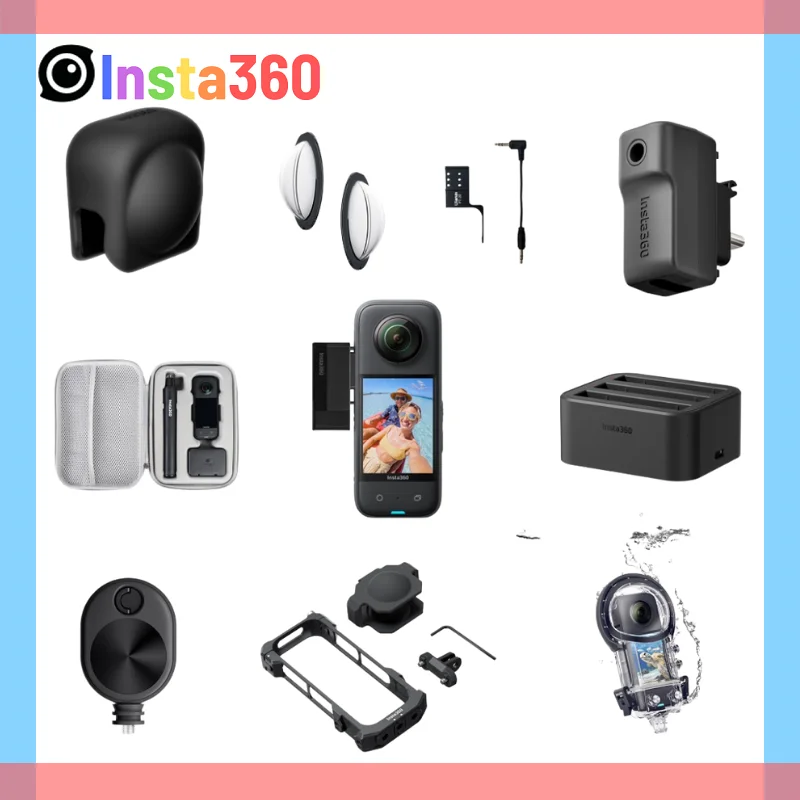 Insta360 X3 Original Accessories Compilation Lens Cap/Lens Guards/Mic ...