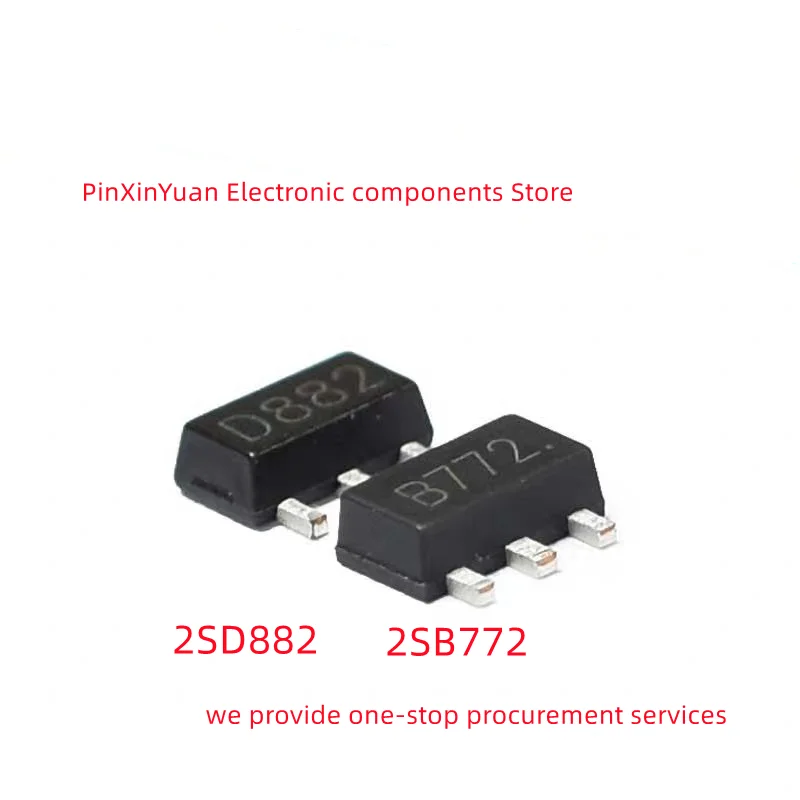 20PCS-LOT-New-original-2SD882-D882-2SB772-B772-SOT89-Audio-power ...