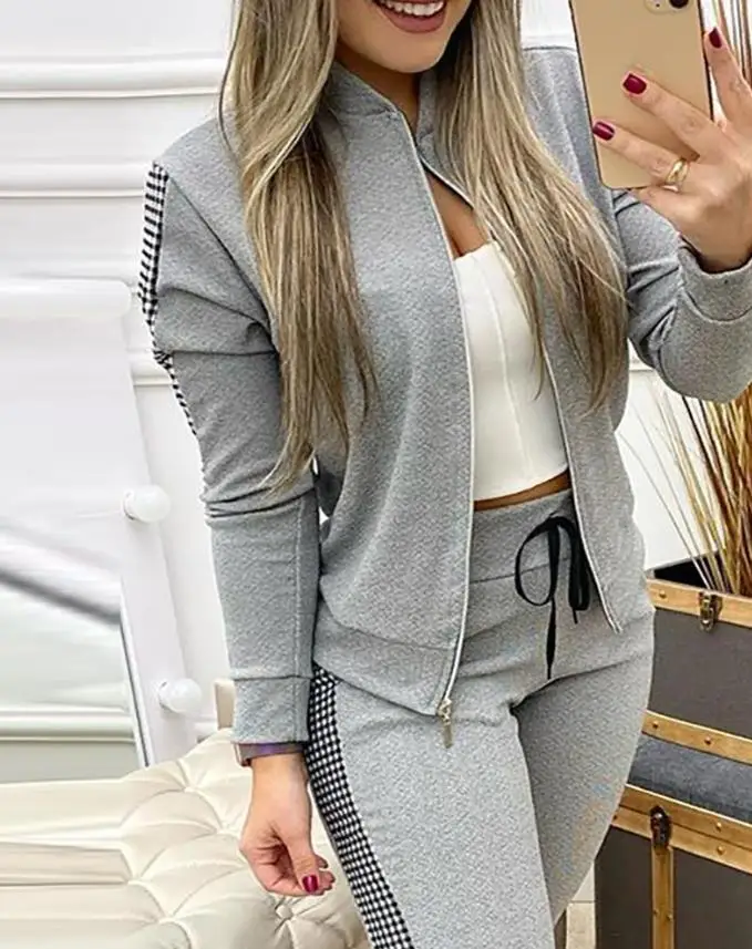Women-Fashion-Suits-2024-Spring-Summer-Latest-Sports-Style-Contrast ...