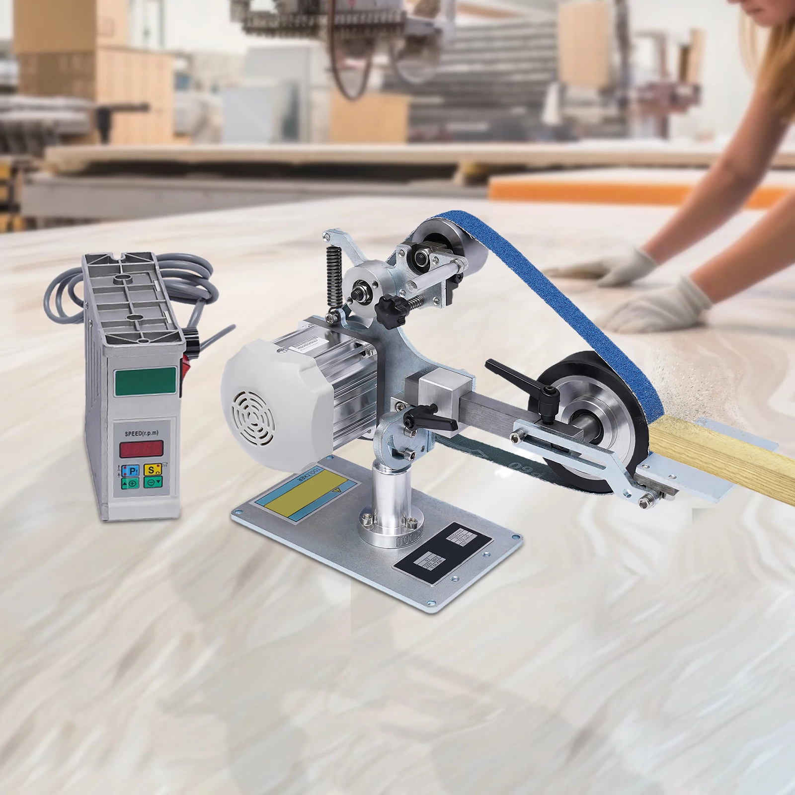 220V-550W-Electric-Desktop-Belt-Grinder-Machine-w-Brushless-Motor-Belt ...