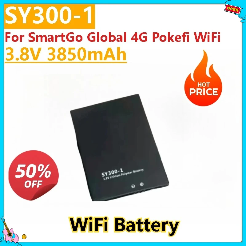 New 3.8V 3850mAh SY300-1 Replacement WiFi Battery for SmartGo Global 4G ...