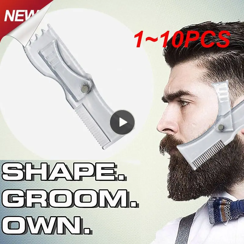 1-10PCS-Beard-Shaping-Tools-Styling-Template-Comb-Beard-Rotating-Beards ...