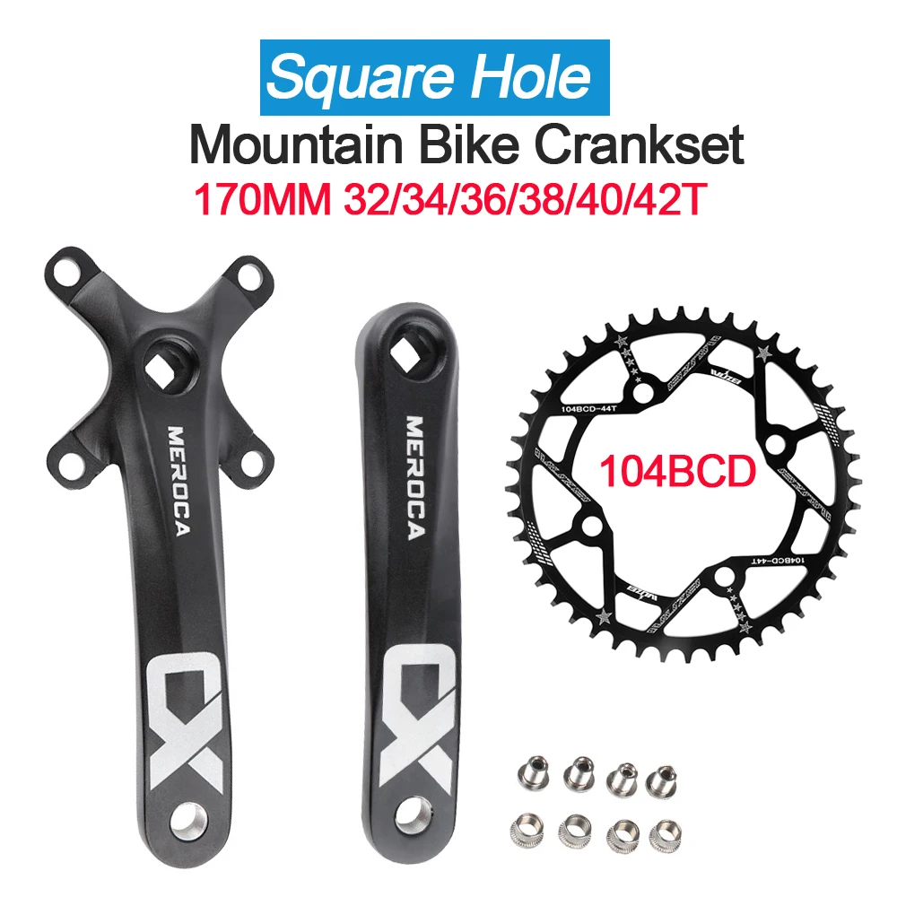 Mountain-Bike-Square-Hole-Crank-104BCD-32-34-36-38-40-42T-Sprocket ...