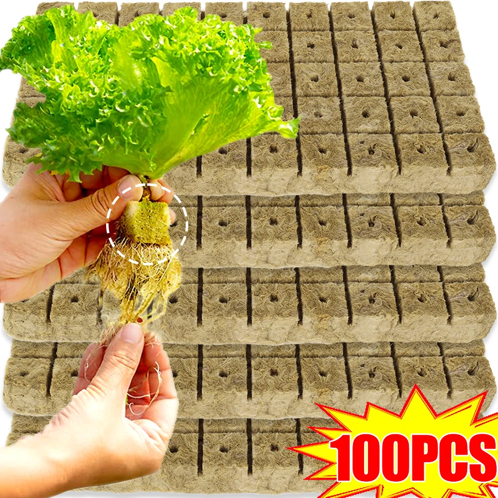 Rock-Wool-Starter-Plugs-Rock-Wool-Grow-Cubes-Seed-Starters-Planting ...