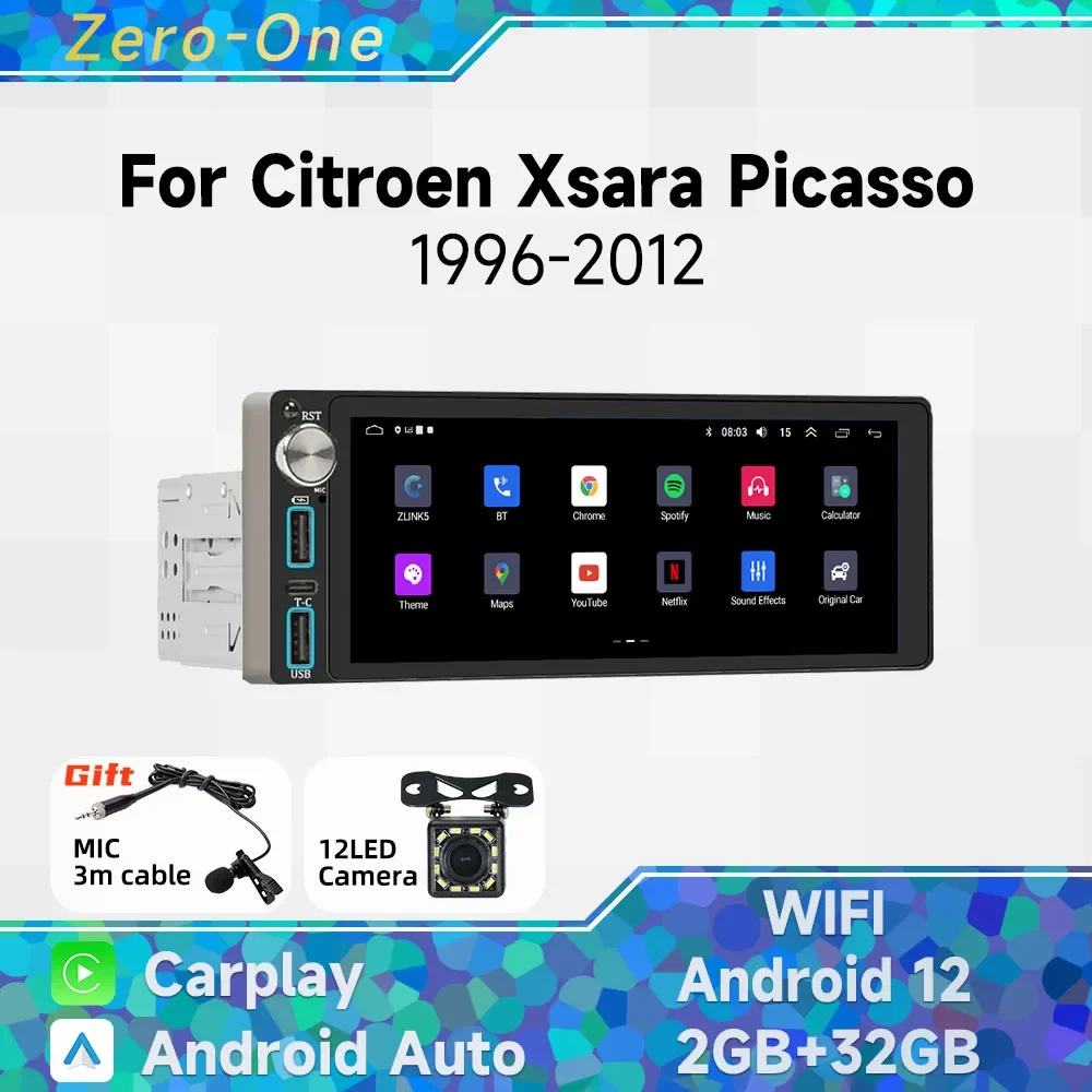 Carplay-Autoradio-6-86-1-Din-Radio-Android-Car-Multimedia-for-Citroen ...