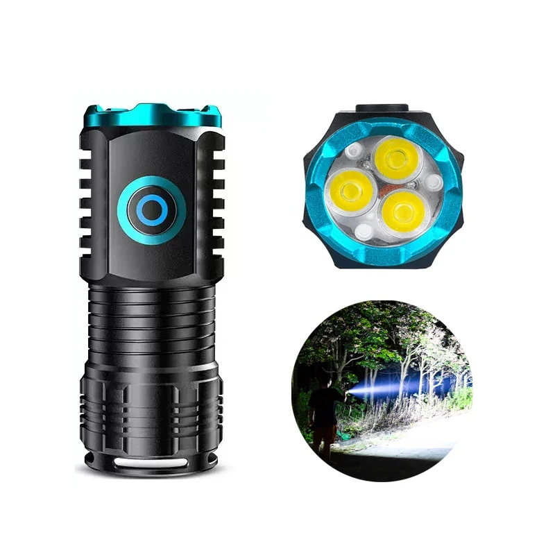 USB-Rechargeable-Portable-Pocket-EDC-Mini-Led-Flashlights-With-Battery ...