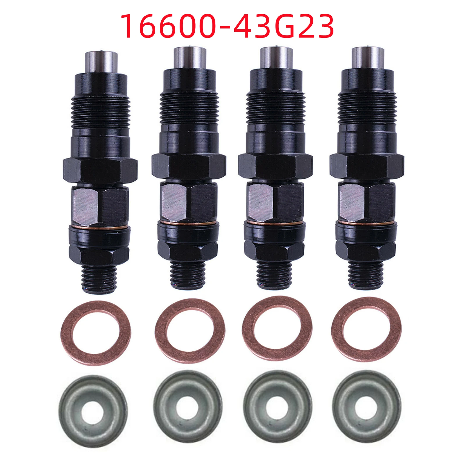 4pcs Td27 New Fuel Injector Nozzle 16600-43g23 Fits Nissan Navara Td27 ...